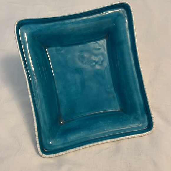 MCM | Accents | Retro Mcm Teal Dish With Crackle Bottom | Poshmark